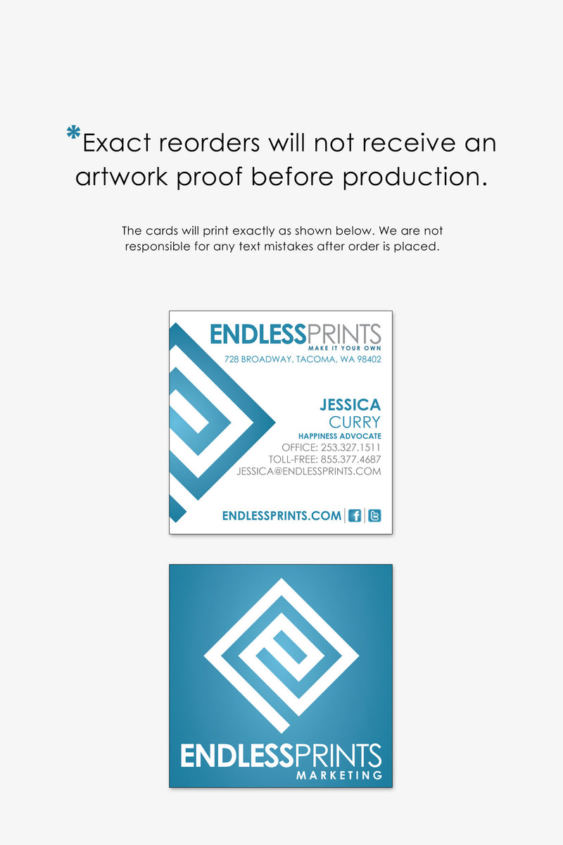 Endless Prints Custom Reorder Page Sample – Brand Stratos